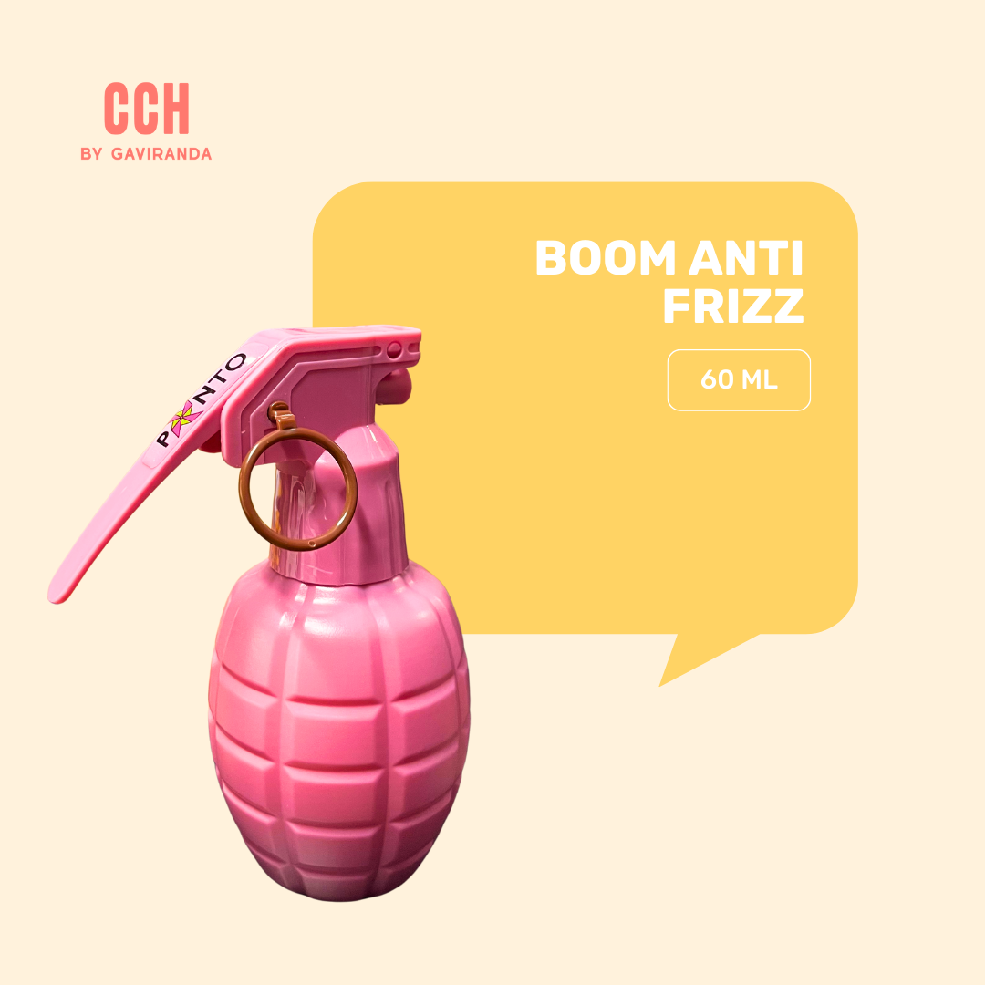 BOOM ANTI FRIZZ- Termoprotector PONTO – Con los crespos hechos